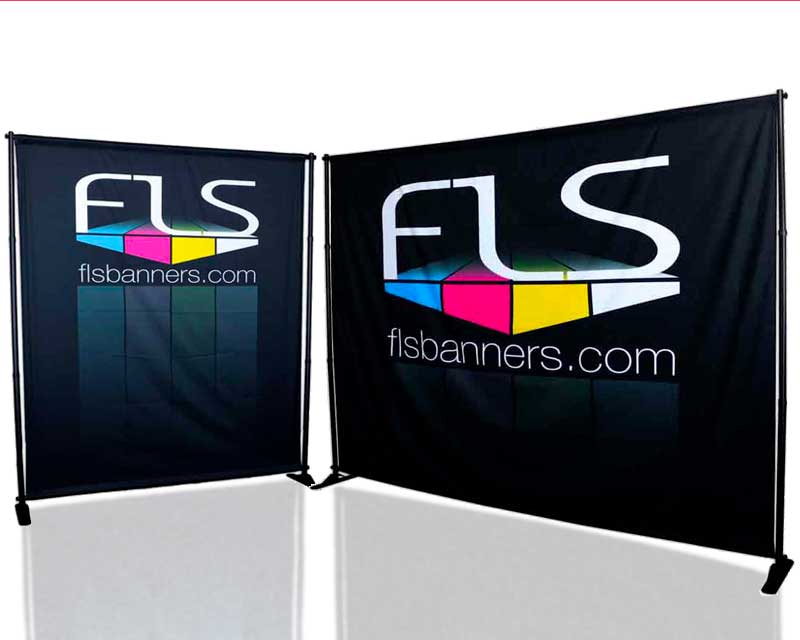 Adjustable Banner Stand Backdrops for Events and Trade Shows by FLS Banners