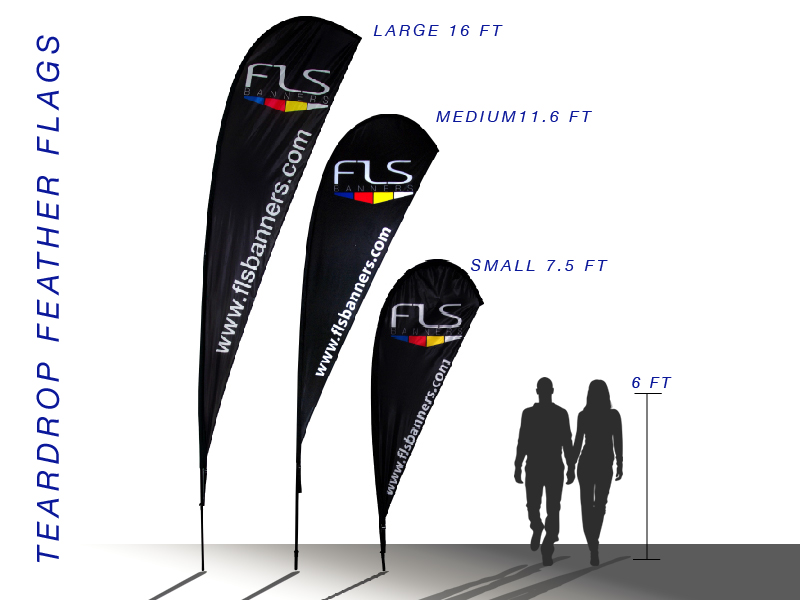 Custom Feather Flag Kits – Feather Banners with Pole and Bases by FLS ...