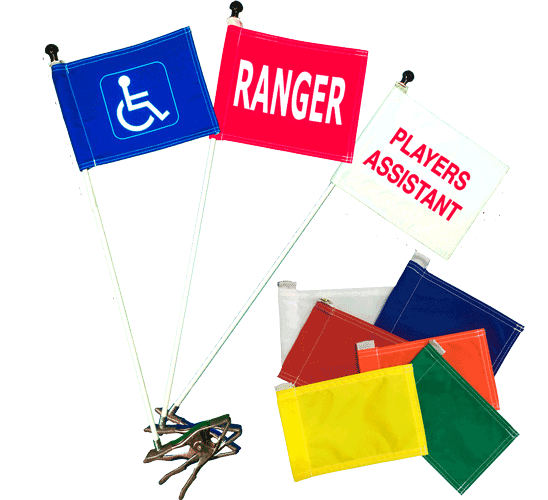 Stock Golf Cart Flags – Durable & Pre-Printed Options by FLS Banners